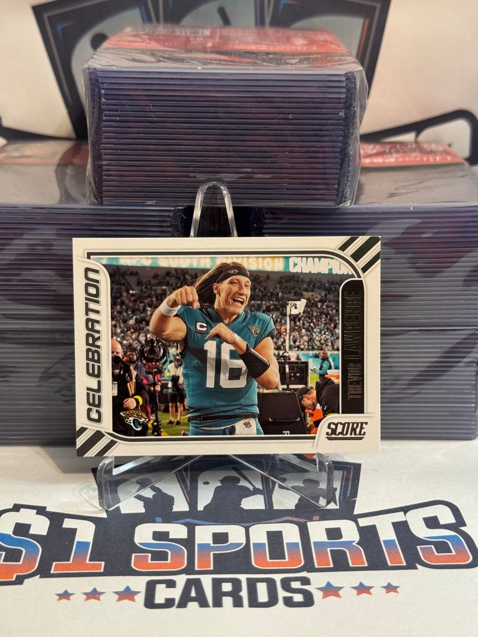 2023 Score (Celebration) Trevor Lawrence #20 – $1 Sports Cards