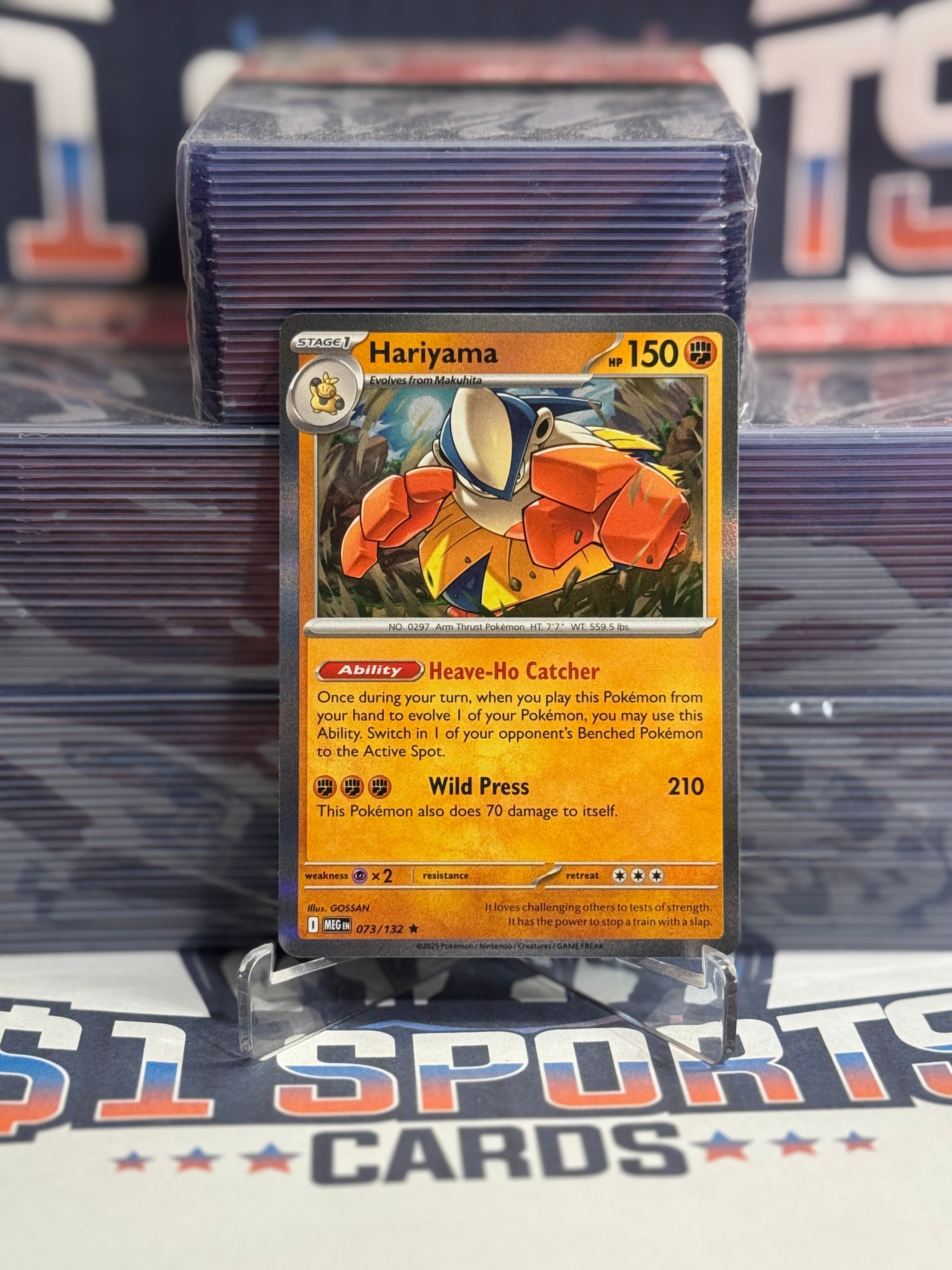 Pokemon TCG: Mega Evolution - Hariyama (Holo, Rare) #73 – $1 Sports Cards