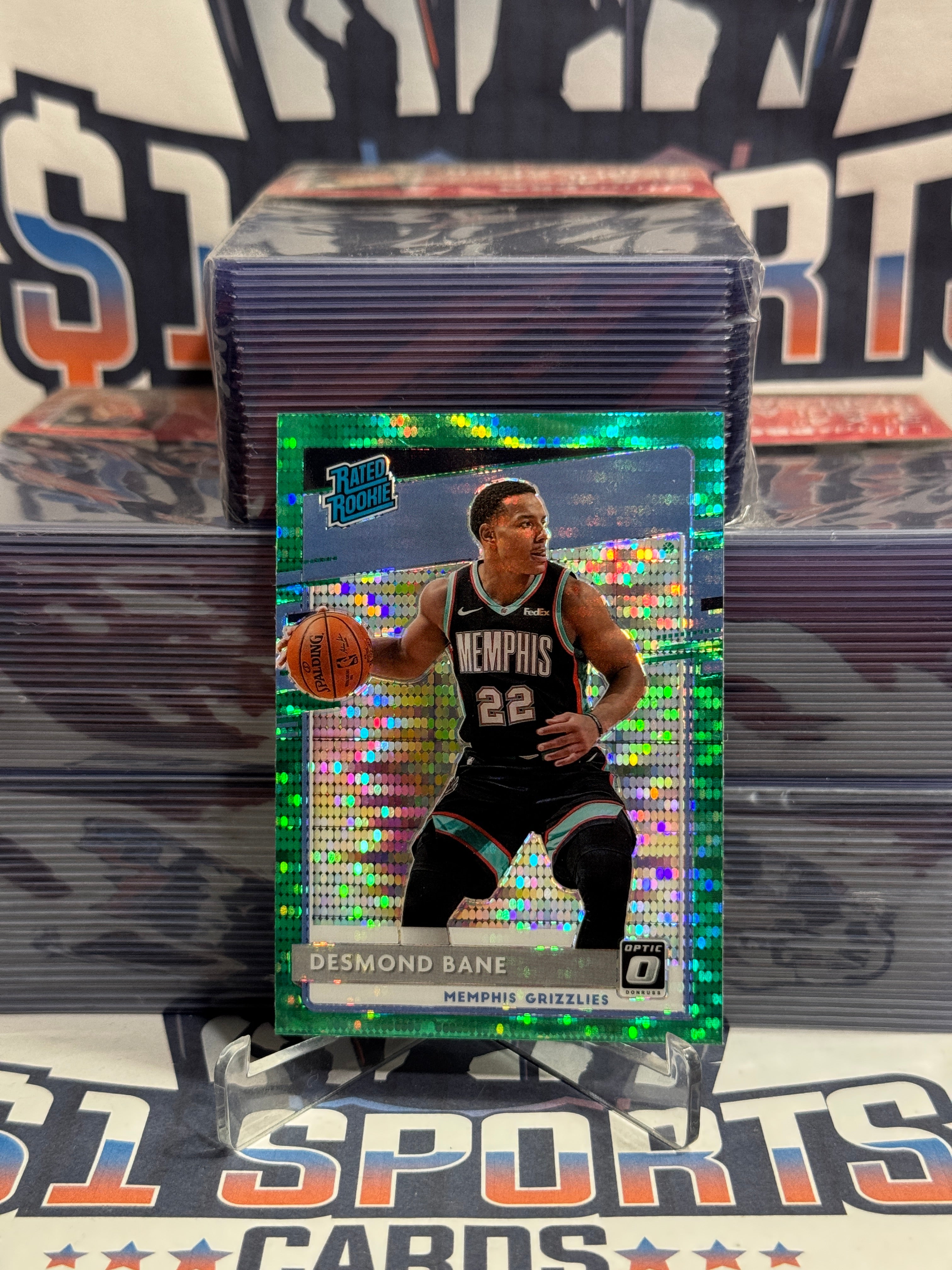 2020 Donruss Optic (Neon Green Pulsar, Rated Rookie) Desmond Bane #180 ...