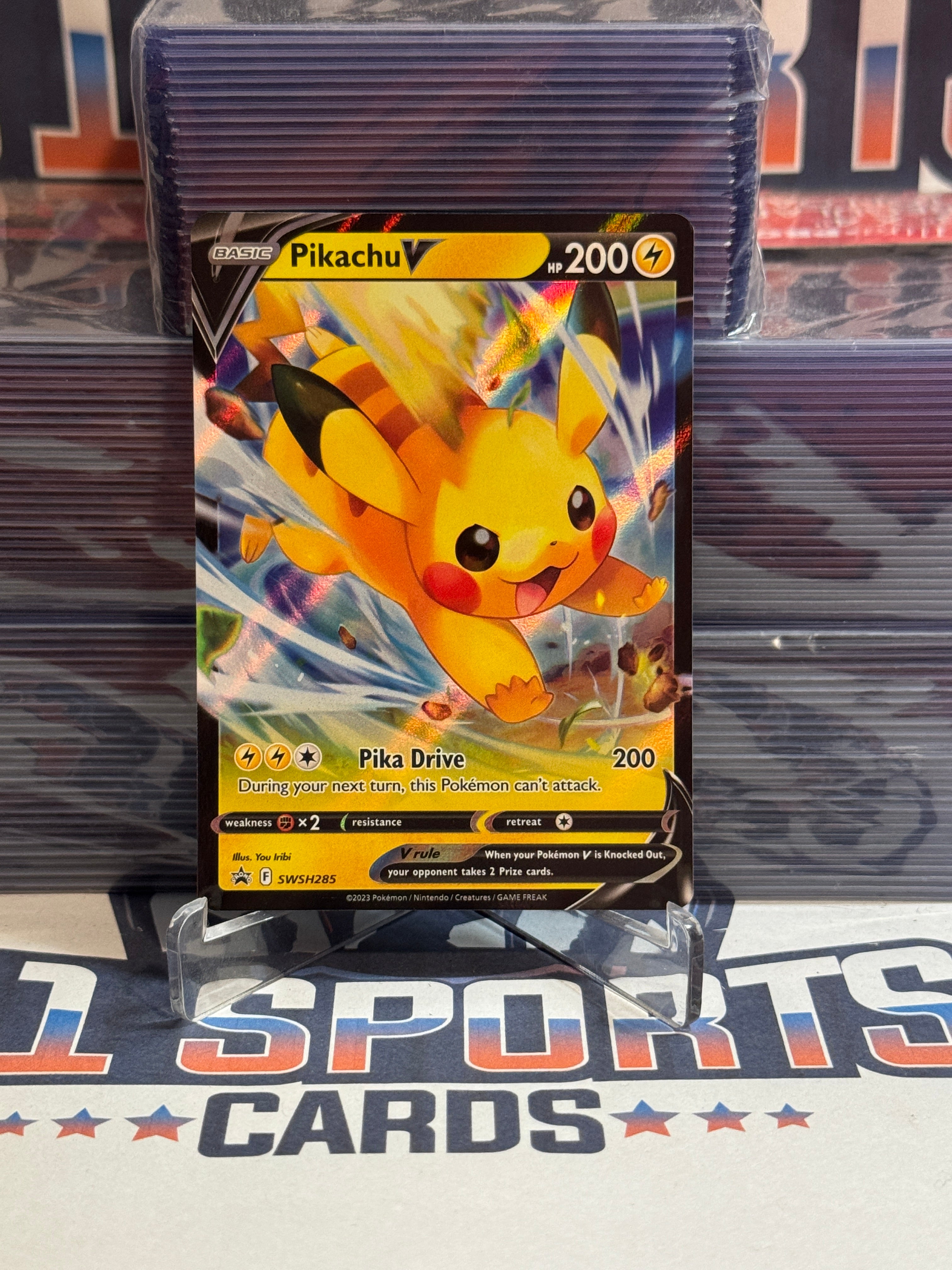 Pokemon TCG: Sword & Shield - Pikachu V (Promo) #SWSH285 – $1 Sports Cards