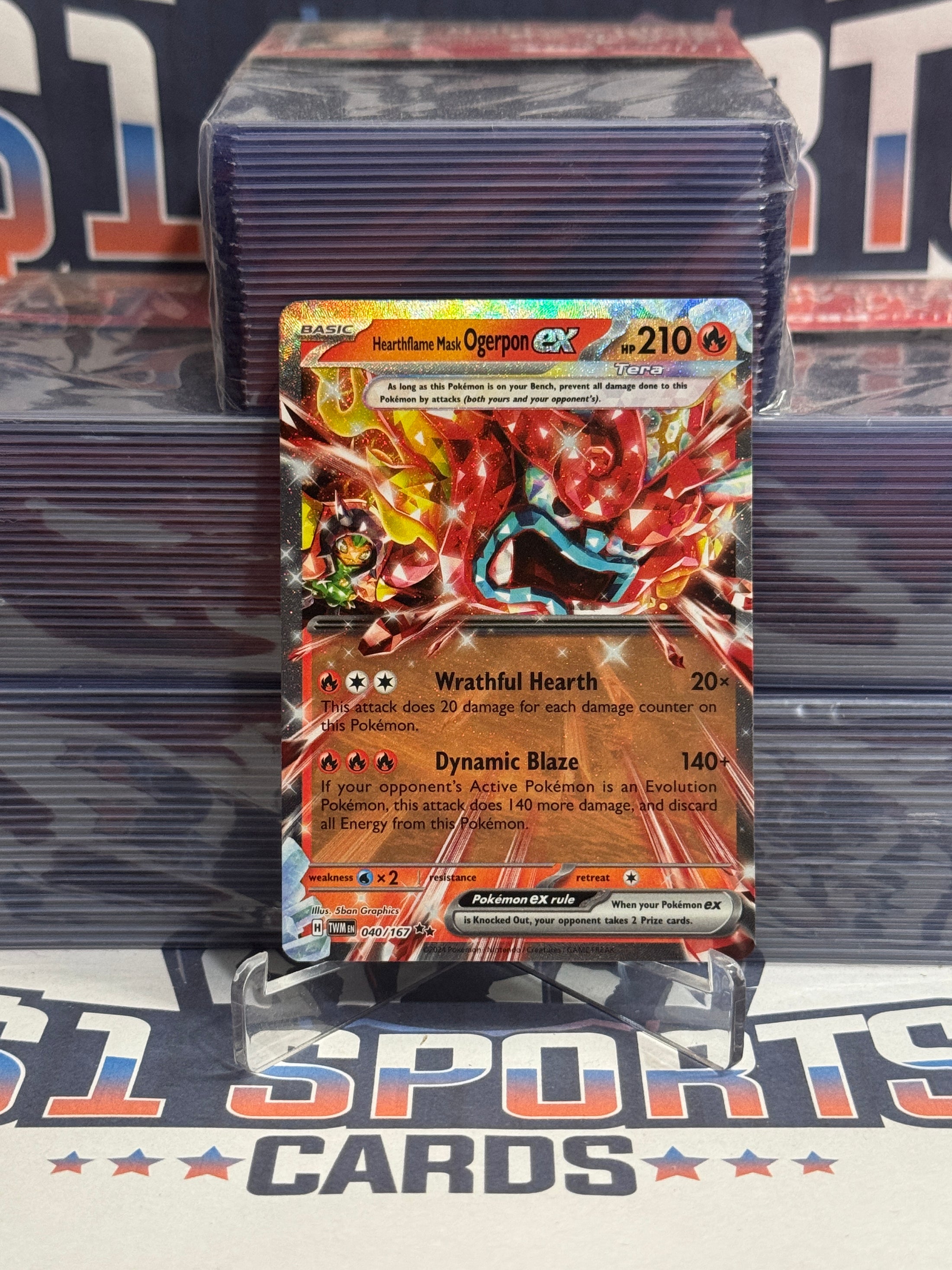Pokemon TCG: Twilight Masquerade - Hearthflame Mask Ogerpon EX (Double ...