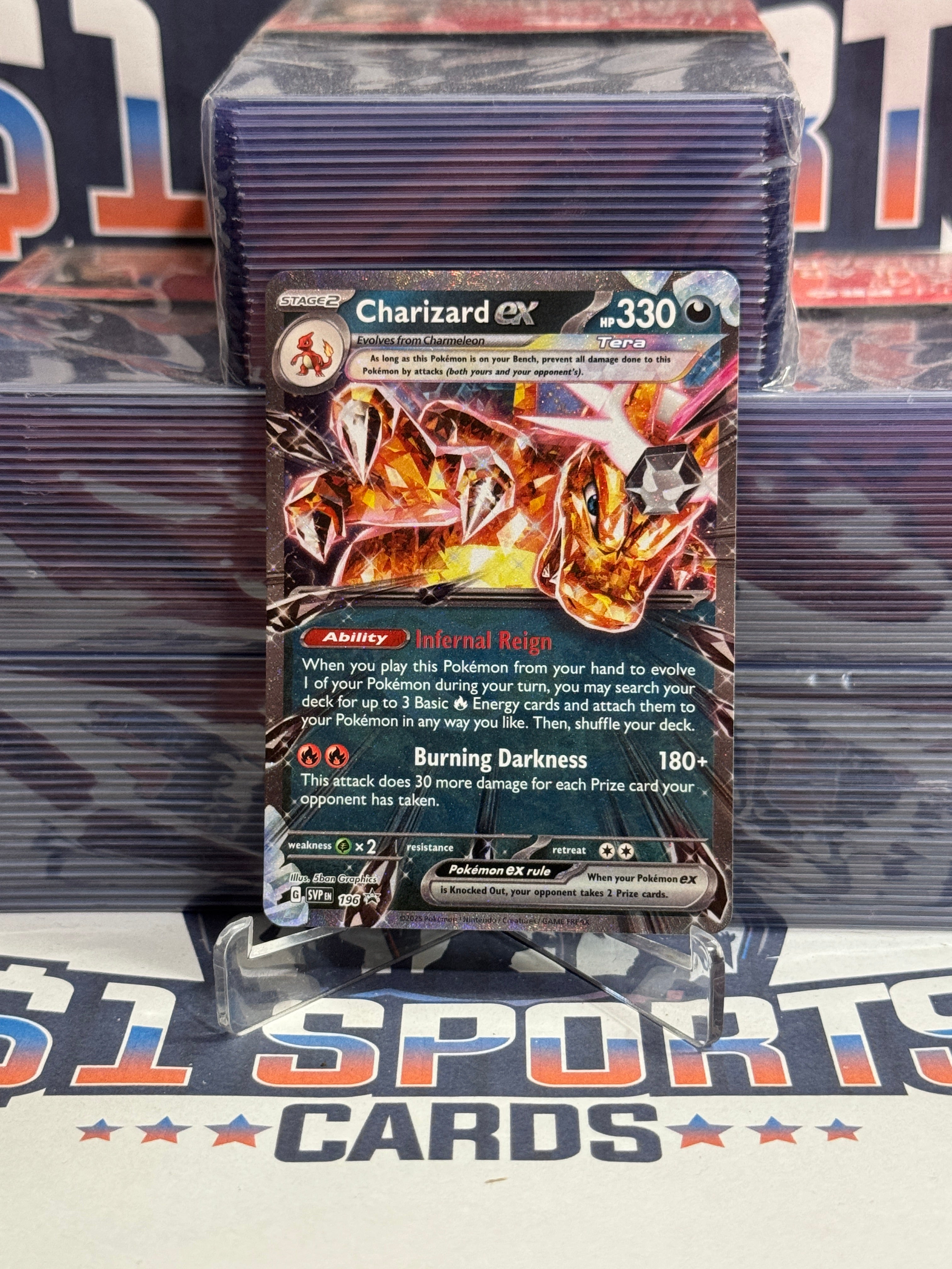 Pokemon TCG: Scarlet & Violet - Charizard EX (Promo) #196 – $1 Sports Cards