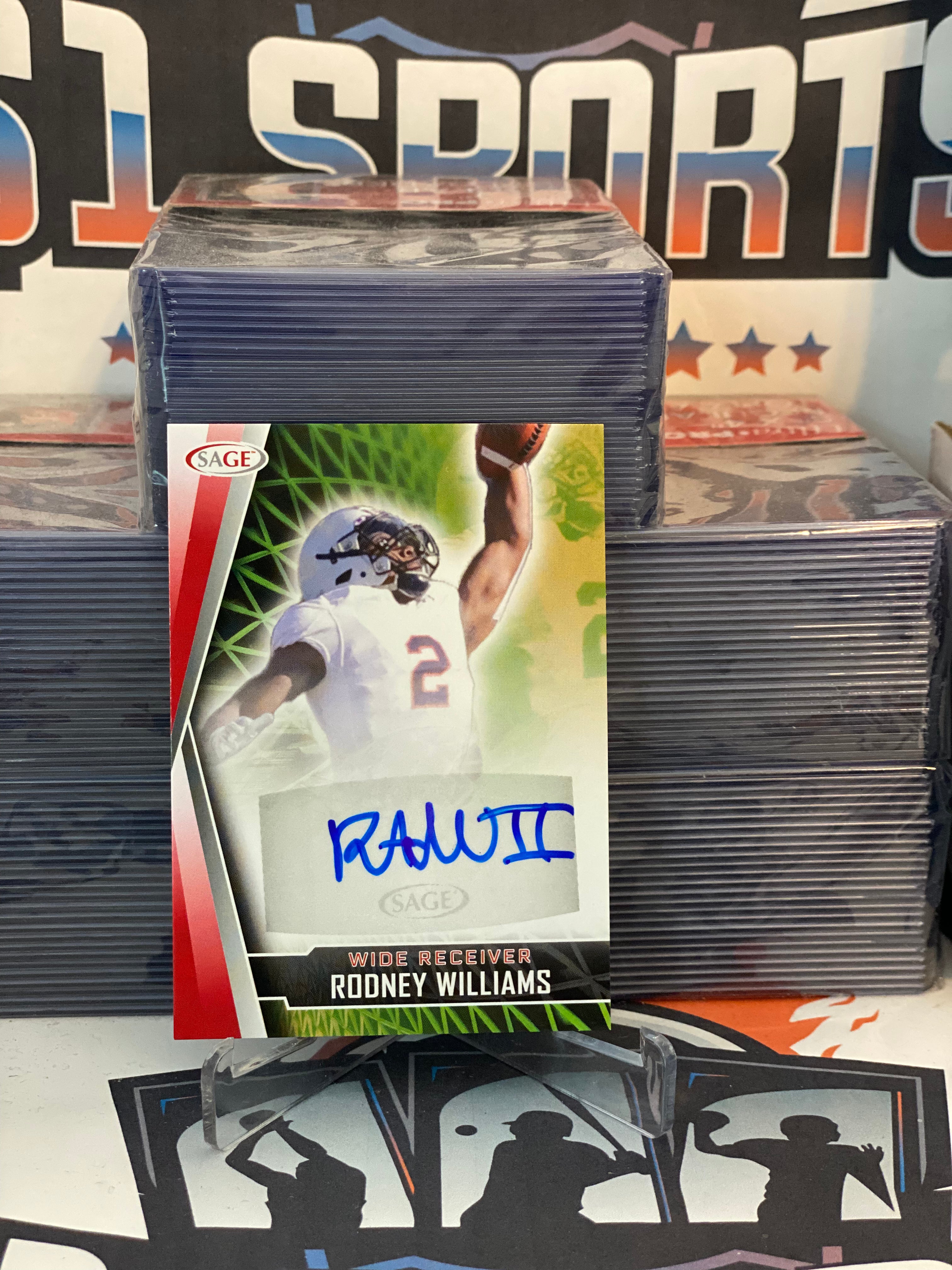 2022 Sage (Auto) Rodney Williams #A-RW – $1 Sports Cards