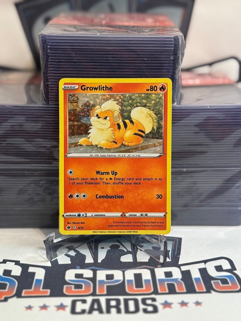 Pokemon TCG: McDonald's - Growlithe (Holo) #4 – $1 Sports Cards