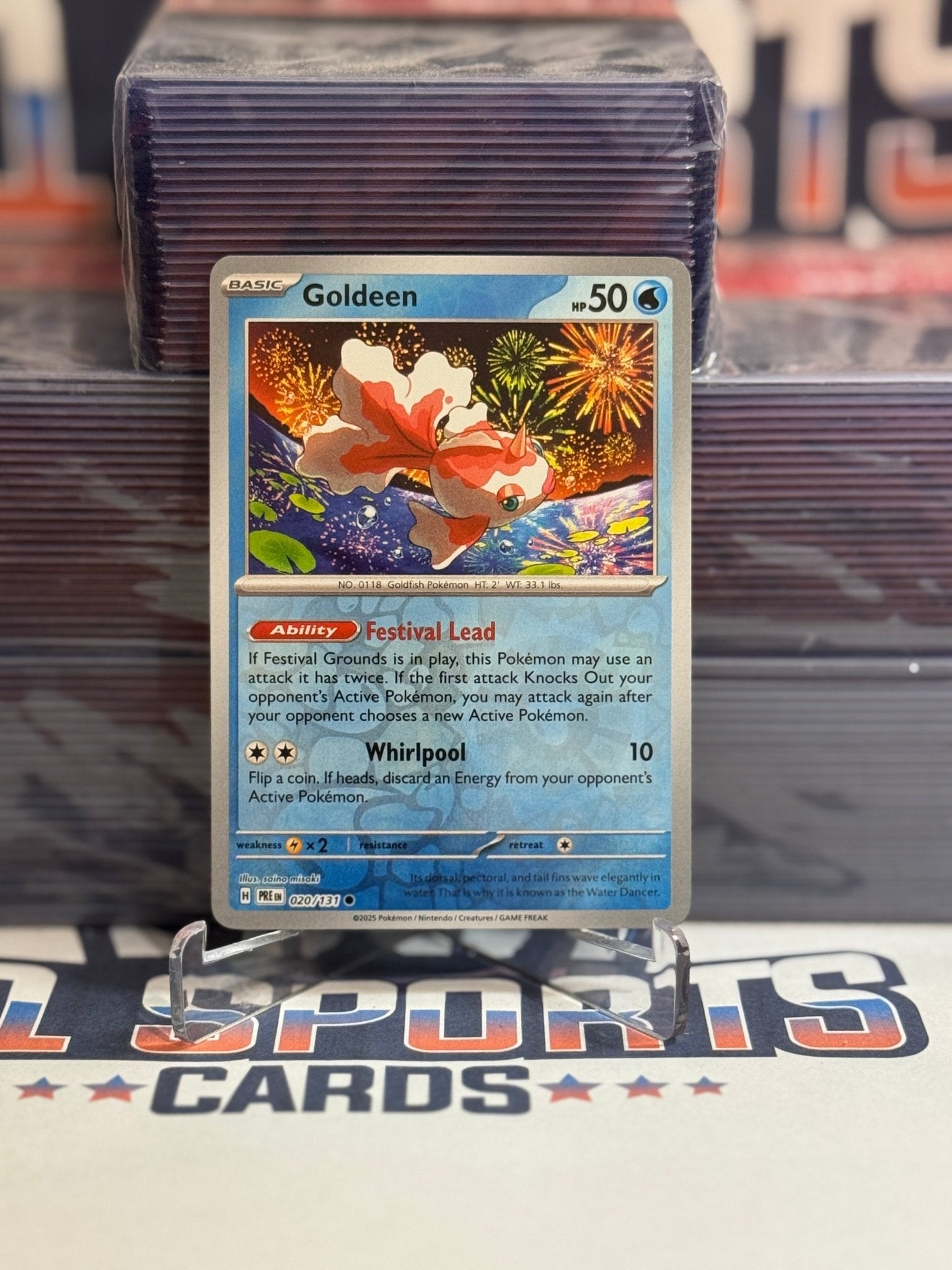 Pokemon TCG: Prismatic Evolutions - Goldeen (Reverse Holo, Common) #20 ...