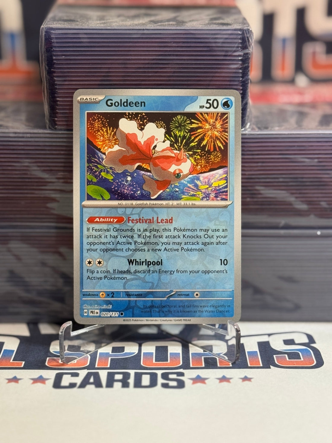 Pokemon TCG: Prismatic Evolutions - Goldeen (Reverse Holo, Common) #20 ...