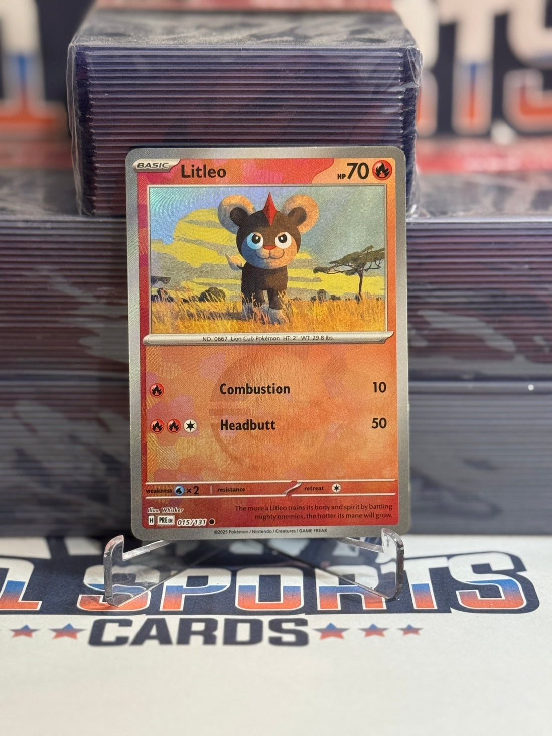 Pokemon TCG: Prismatic Evolutions - Litleo (Poke Ball) #15 – $1 Sports Cards
