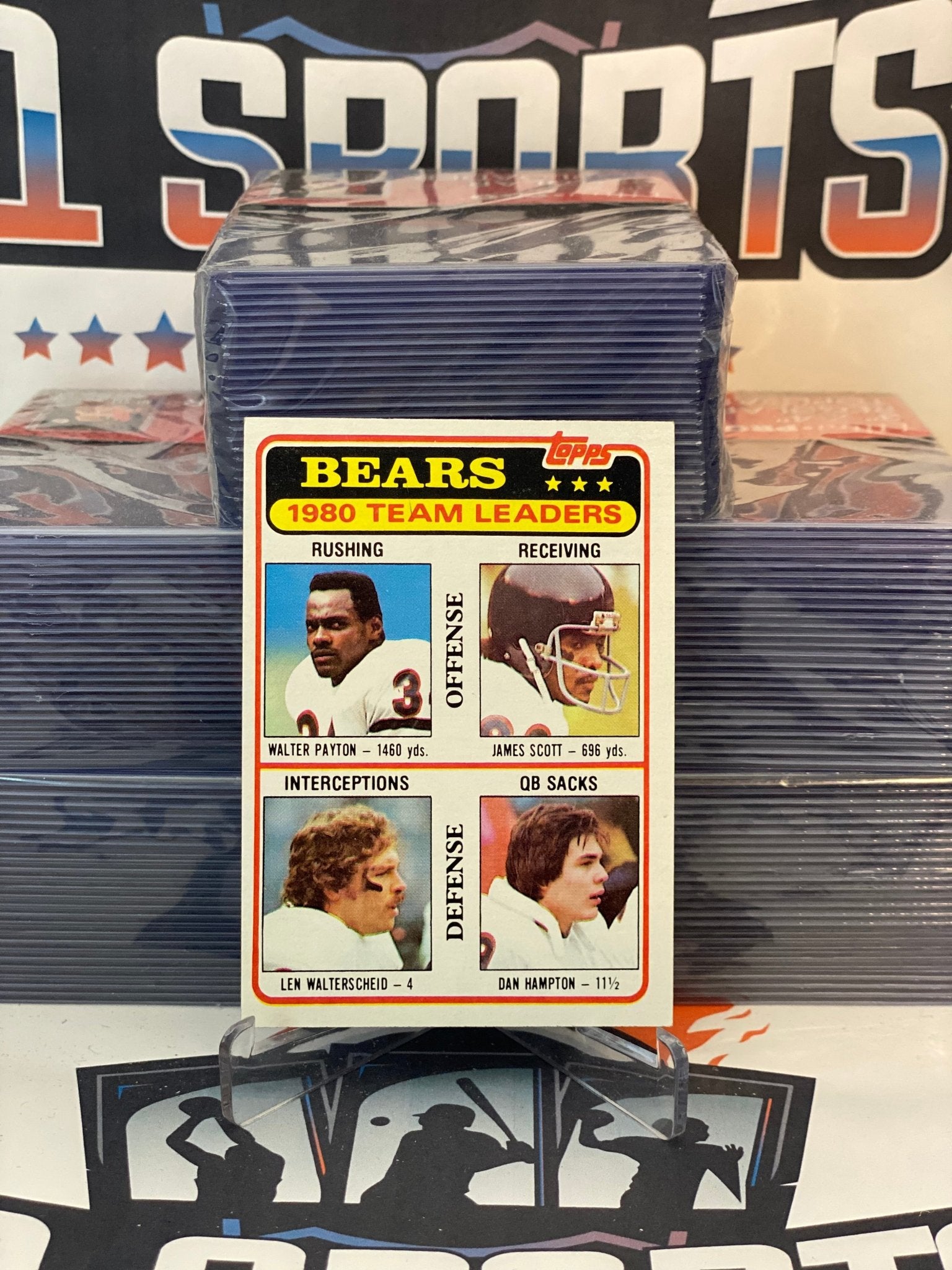 1981 Topps (Bears Checklist) Walter Payton #264 – $1 Sports Cards