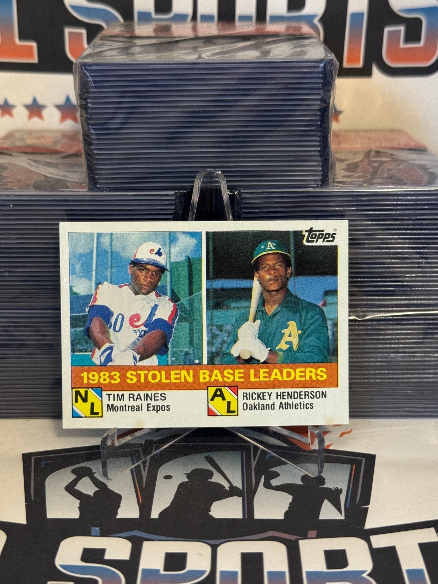 1984 Topps (Leaders) Rickey Henderson & Tim Raines #134 – $1 Sports Cards