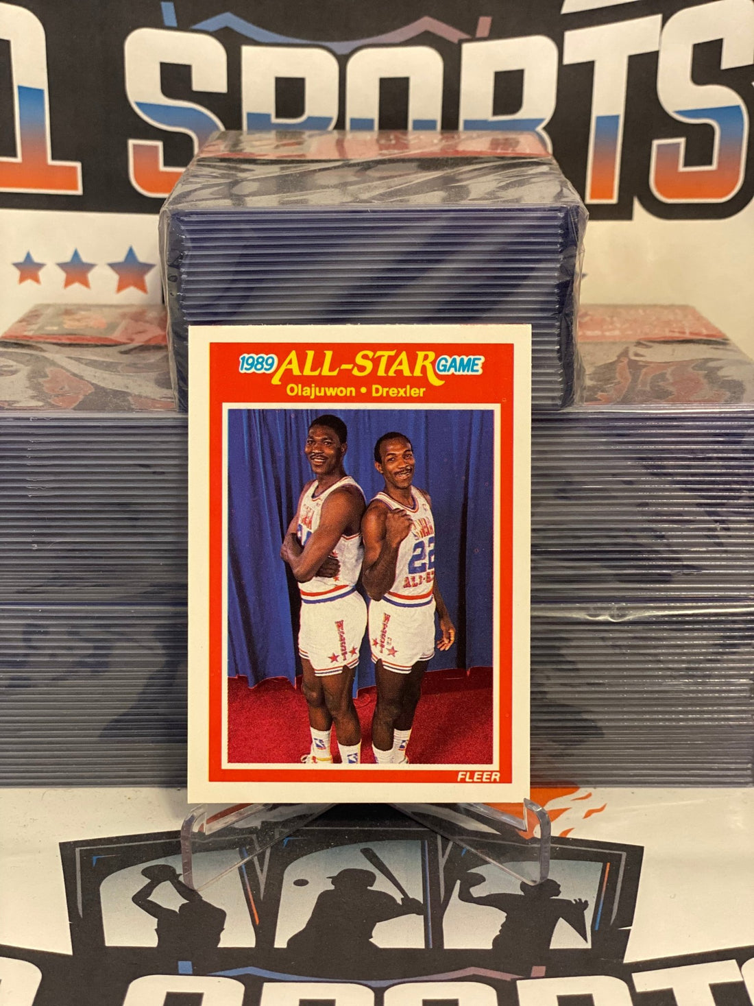 1989 Fleer (All-Star Game) Hakeem Olajuwon & Clyde Drexler #164 – $1 ...