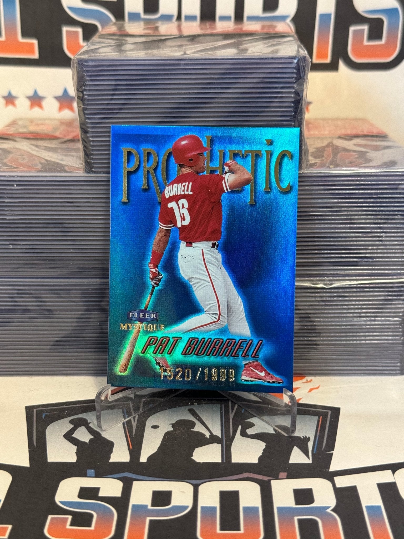 1999 Fleer Mystique (Prophetic 1520/1999) Pat Burrell Rookie #9 – $1 ...