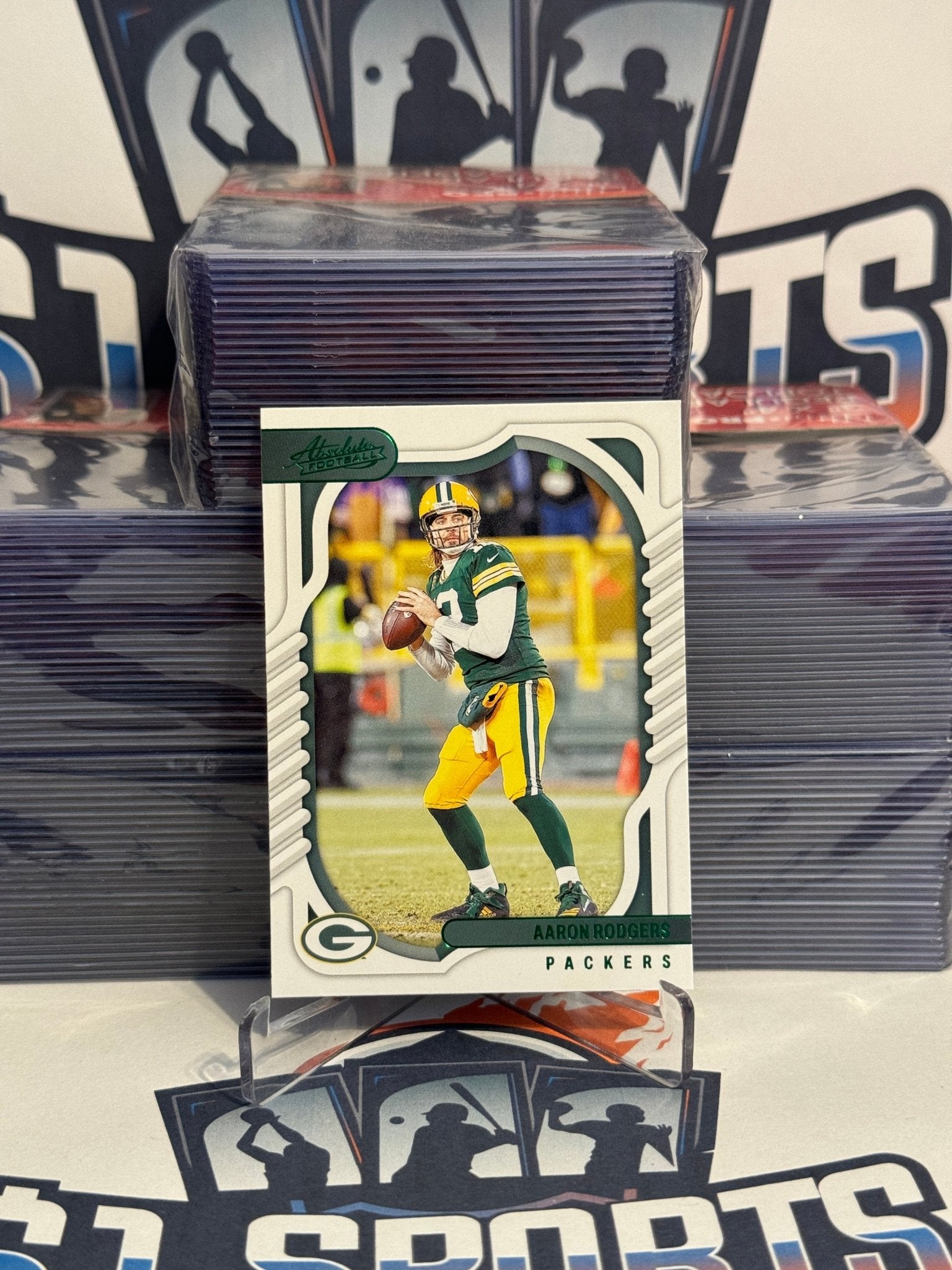 2021 Panini Absolute (Green) Aaron Rodgers #65 – $1 Sports Cards