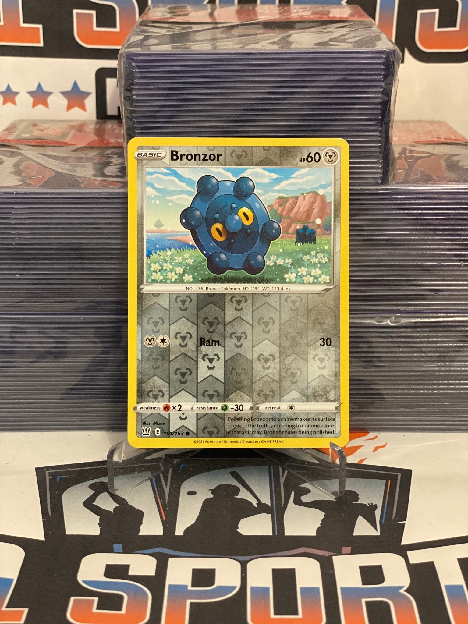 Pokemon TCG: Battle Styles - Bronzor (Holo, Common) #101 – $1 Sports Cards