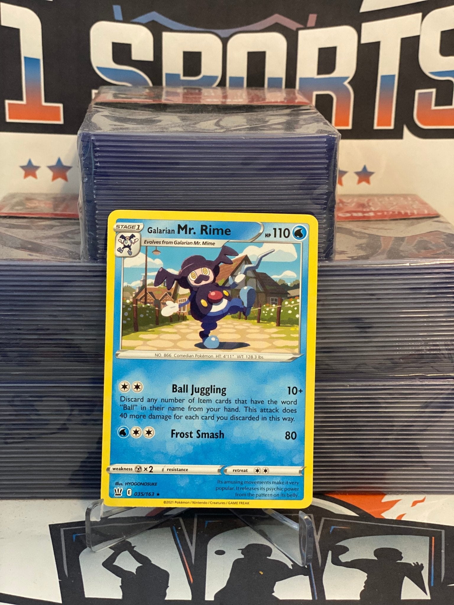 Pokemon TCG: Battle Styles - Galarian Mr. Rime (Rare) #35 – $1 Sports Cards