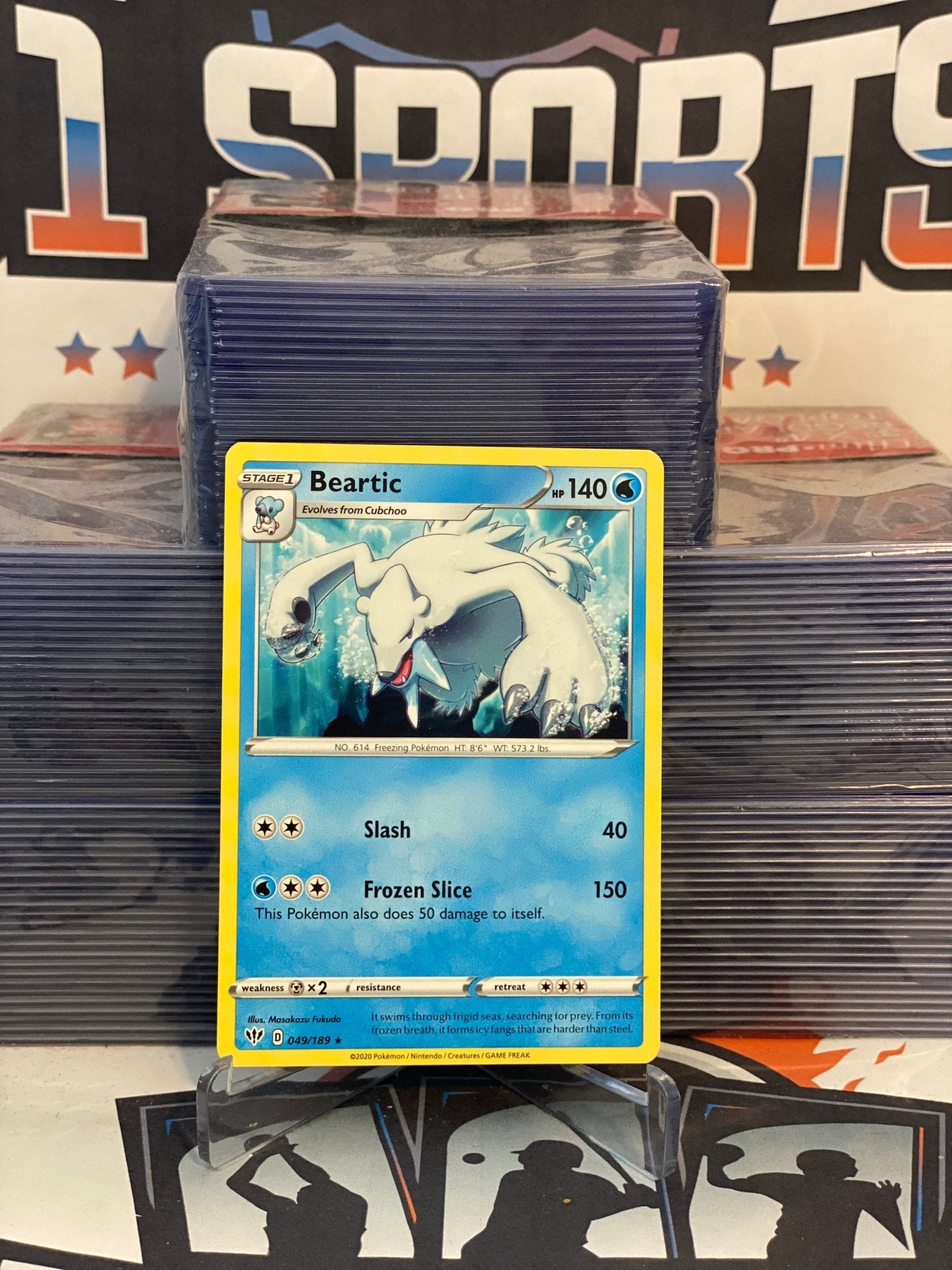 Pokemon TCG: Darkness Ablaze - Beartic (Rare) #49 – $1 Sports Cards