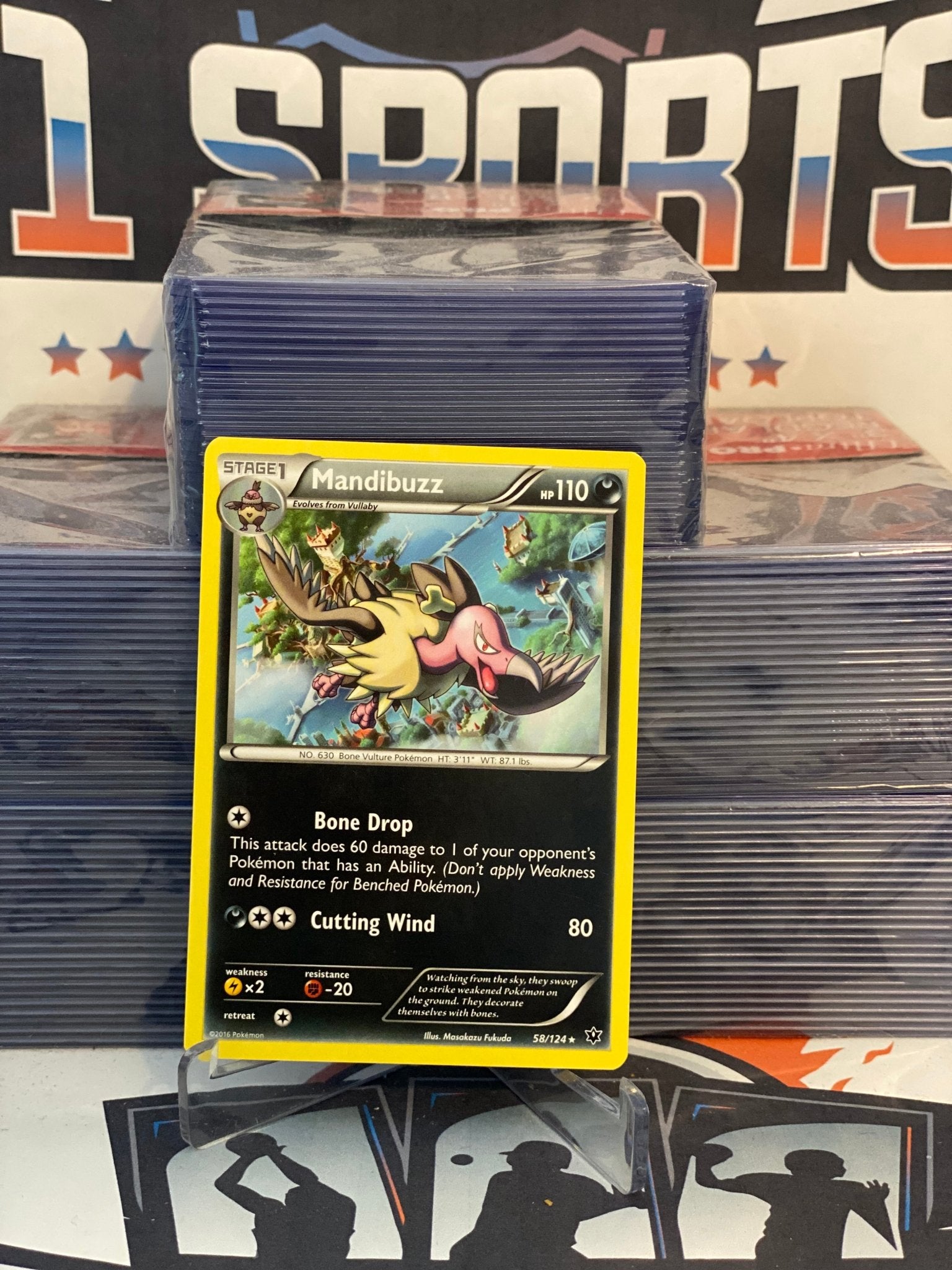 Pokemon TCG: Fates Collide - Mandibuzz (Rare) #58 – $1 Sports Cards