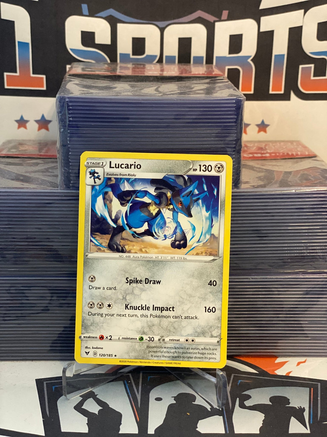 Pokemon TCG: Vivid Voltage - Lucario (Rare) #120 – $1 Sports Cards